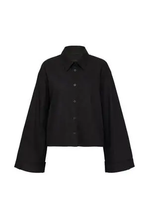 LEE MATHEWS Rennie Wide-sleeve Shirt - Black