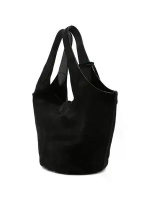 Polo Ralph Lauren Logo-embroidered Suede Tote Bag - Black