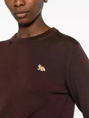 Maison Kitsuné Fox-patch Crew-neck Pullover