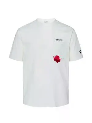 BLACKJACK Red Ink Logo-print Pocket T-shirt - White