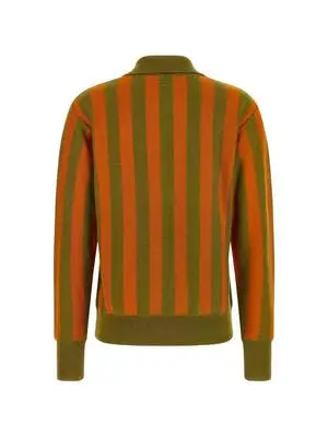 Alberto Biani Striped Polo Top - Green