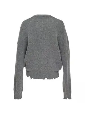 OPEN YY Distressed Wrap Sweater