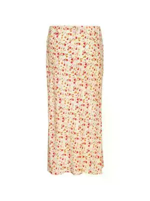 LEE MATHEWS Flora Graphic-print Maxi Skirt - Yellow