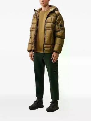 C.P. COMPANY Diagonal Raised Fleece Lens Sweatpants - Green