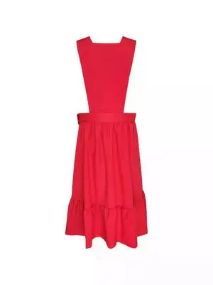 Comme Des Garçons Ruffled Pinafore Midi Dress