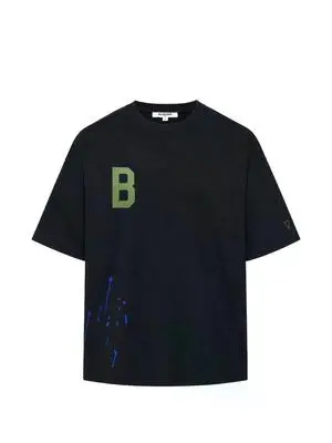 BLACKJACK Logo-print Embroidered T-shirt - Black