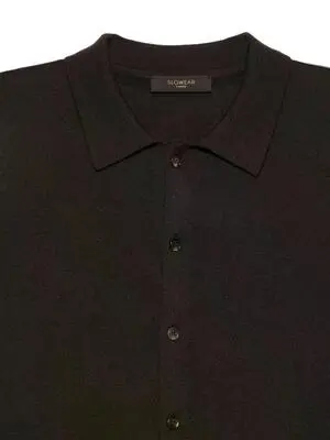 ZANONE Fine-knit Long-sleeved Shirt - Brown