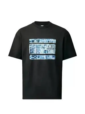 C.P. COMPANY 30/1 Jersey Short-sleeve Chest-graphic T-shirt - Black