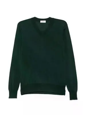 PAOLO PECORA V-neck Sweater - Green