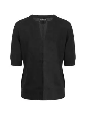 Pinko Short-sleeve Wool Sweater - Black