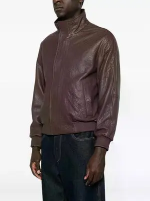 LARDINI Leather Zip-up Jacket