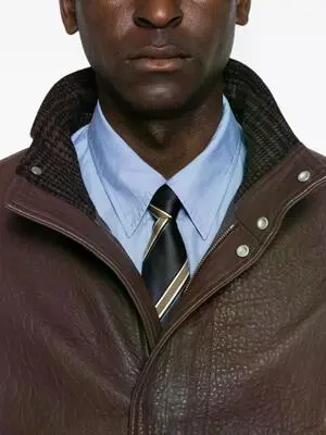 LARDINI Leather Zip-up Jacket