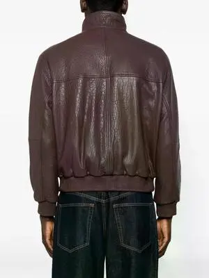 LARDINI Leather Zip-up Jacket