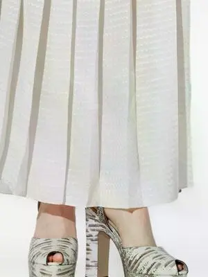 Fendi After 9 Tegu-print Calfskin Platform Sandals - Neutrals