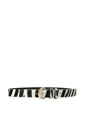 Max Mara Printed Leather Belt - White