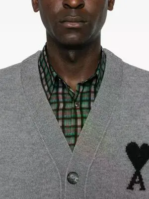 AMI Paris De Coeur Buttoned Cardigan