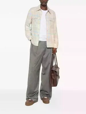 KUJTEN Lumber Check-pattern Button-up Shirt