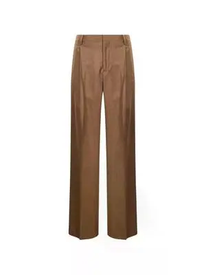 BRIGLIA 1949 Pleated Straight-leg Trousers - Brown