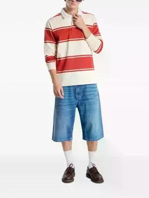 Gant Rugger Striped Long-sleeved Polo Shirt - Neutrals