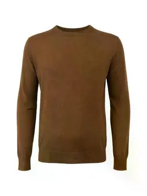FRANZESE COLLECTION Stefano De Martino Hand-sewn Crewneck Sweater - Brown