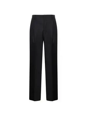 BRIGLIA 1949 Pressed-crease Wide-leg Trousers - Black
