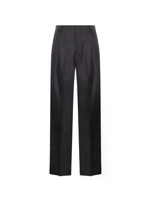 BRIGLIA 1949 Pressed-crease Wide-leg Trousers - Grey