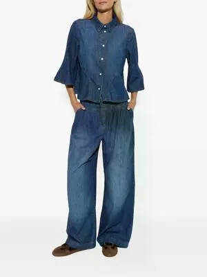 Munthe Vunna Flared-sleeve Denim Shirt