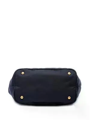 Prada Soft Calf Trimmed Tessuto Satchel