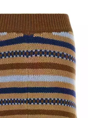 Alanui Sweet Winter Fringed Jacquard Midi Skirt