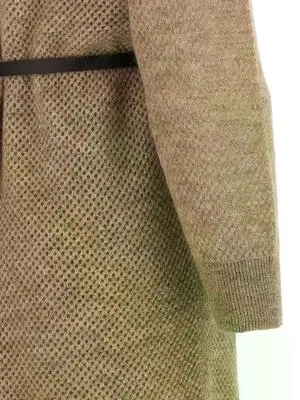 Brunello Cucinelli Belted Mesh-knit Midi Dress