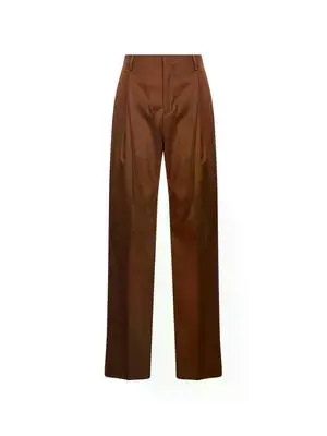 BRIGLIA 1949 Pleated Pressed-crease Trousers - Brown