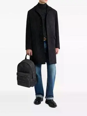 Etro Nylon Backpack With Arnica Motif - Black