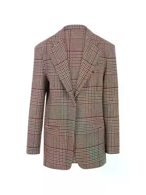 Federica Tosi Prince Of Wales-check Blazer - Brown