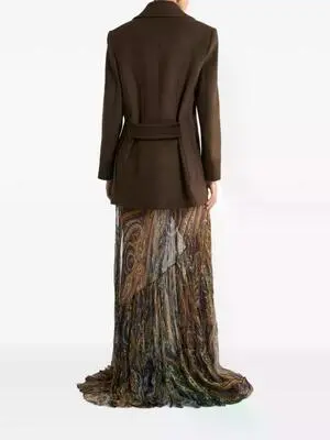 Etro Long Double-breasted Wool-blend Cloth Jacket