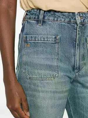 Victoria Beckham Patch-pocket Wide-leg Jeans