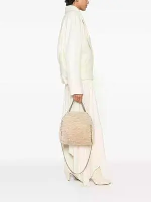 Stella McCartney Falabella Faux-shearling Shoulder Bag - Neutrals