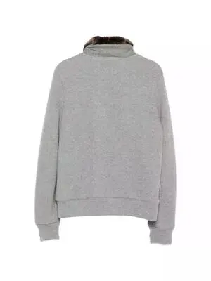 MOORER Faux-fur Collar Panelled Bomber Jacket
