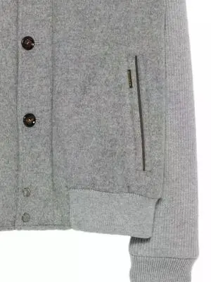 MOORER Faux-fur Collar Panelled Bomber Jacket