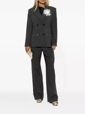 SELF-PORTRAIT Pleated Straight-leg Trousers