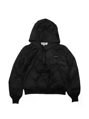 Play Comme Des Garcon Quilted Heart-patch Hoodie