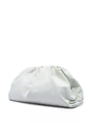 Bottega Veneta Lambskin Pouch Clutch - White