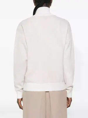 Eleventy Chevron-knit Zip-up Cardigan