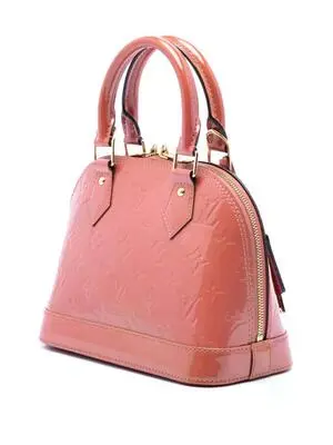 LOUIS VUITTON 2017 Monogram Vernis Alma Bb Satchel - Red