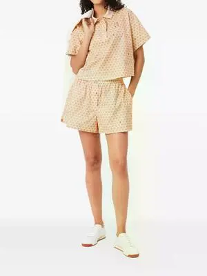 Lacoste Oversized Tennis Print Polo Top