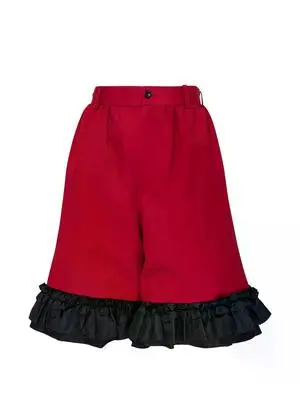 Comme Des Garçons Ruffle-trimmed Shorts - Red