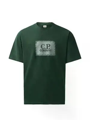 C.P. COMPANY 30/1 Jersey Short-sleeve Logo-label T-shirt - Green
