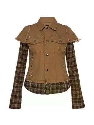 Andersson Bell Layered Studded Shirt - Brown