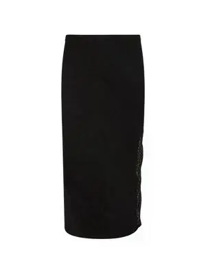 N°21 Lace-panelled Knit Skirt - Black