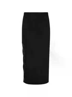 N°21 Lace-panelled Knit Skirt