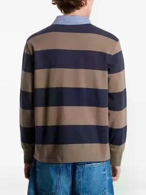 Gant Striped Long-sleeve Polo Shirt